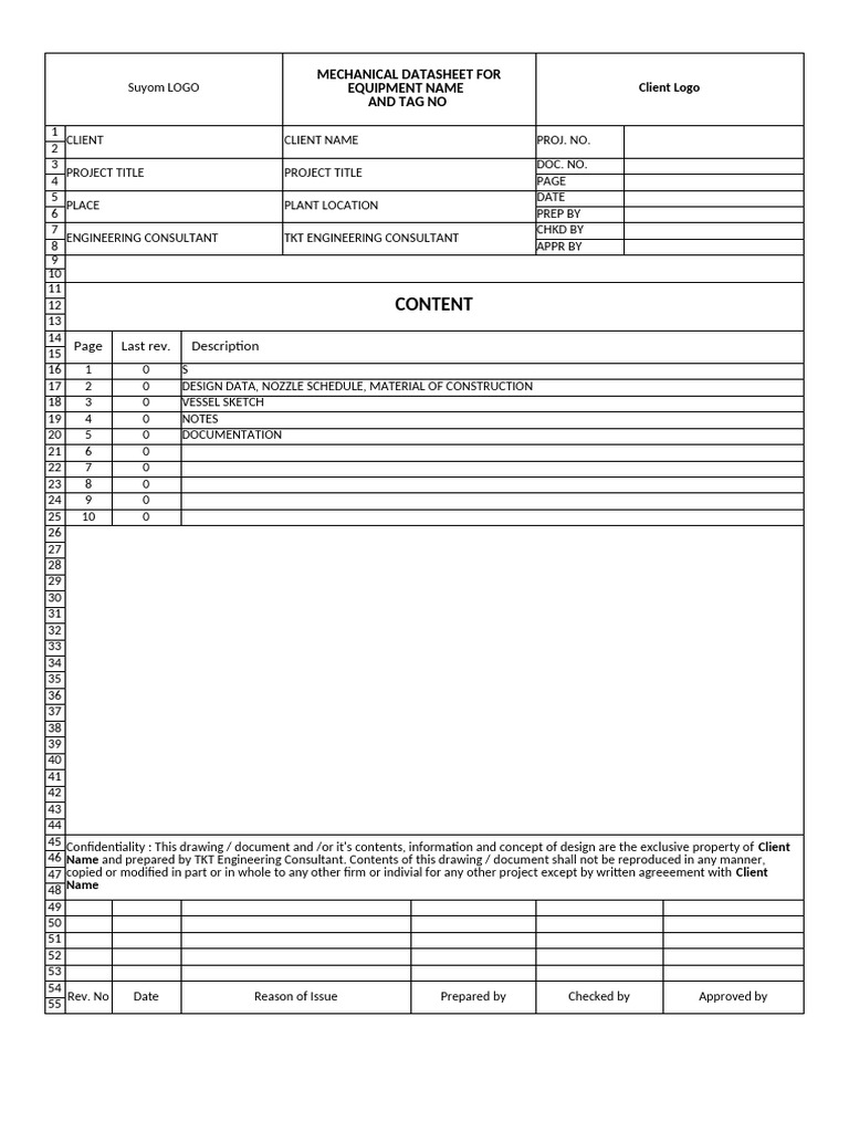 Mechanical Data Sheet Format | PDF