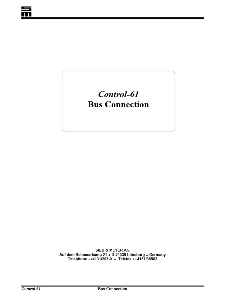 Control61_Bus_Connection | PDF