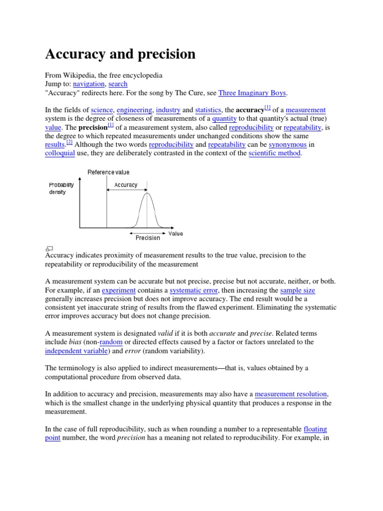 Accuracy and Precision | PDF | Accuracy And Precision | Statistics