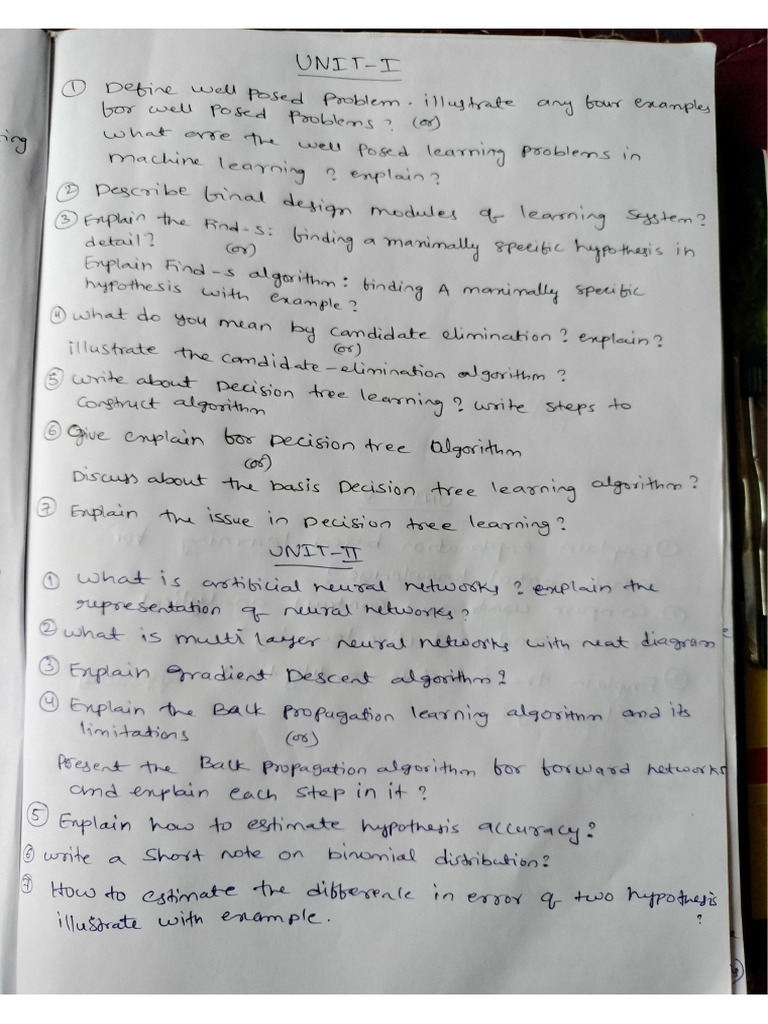 Jntuh ML Imp | PDF Jntuh ML Imp | PDF