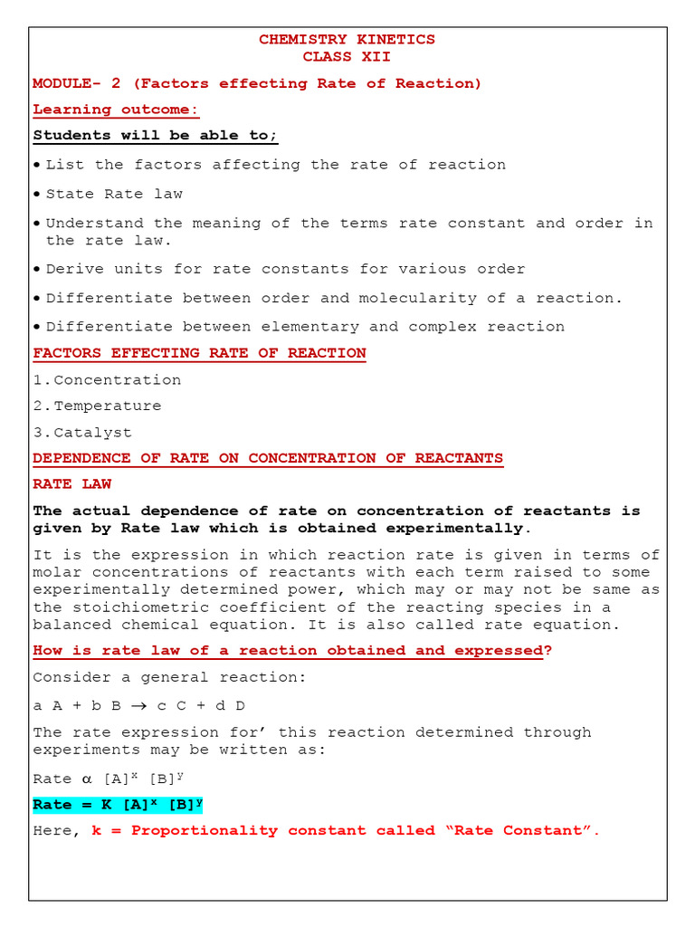 Organic and Kinetics | PDF