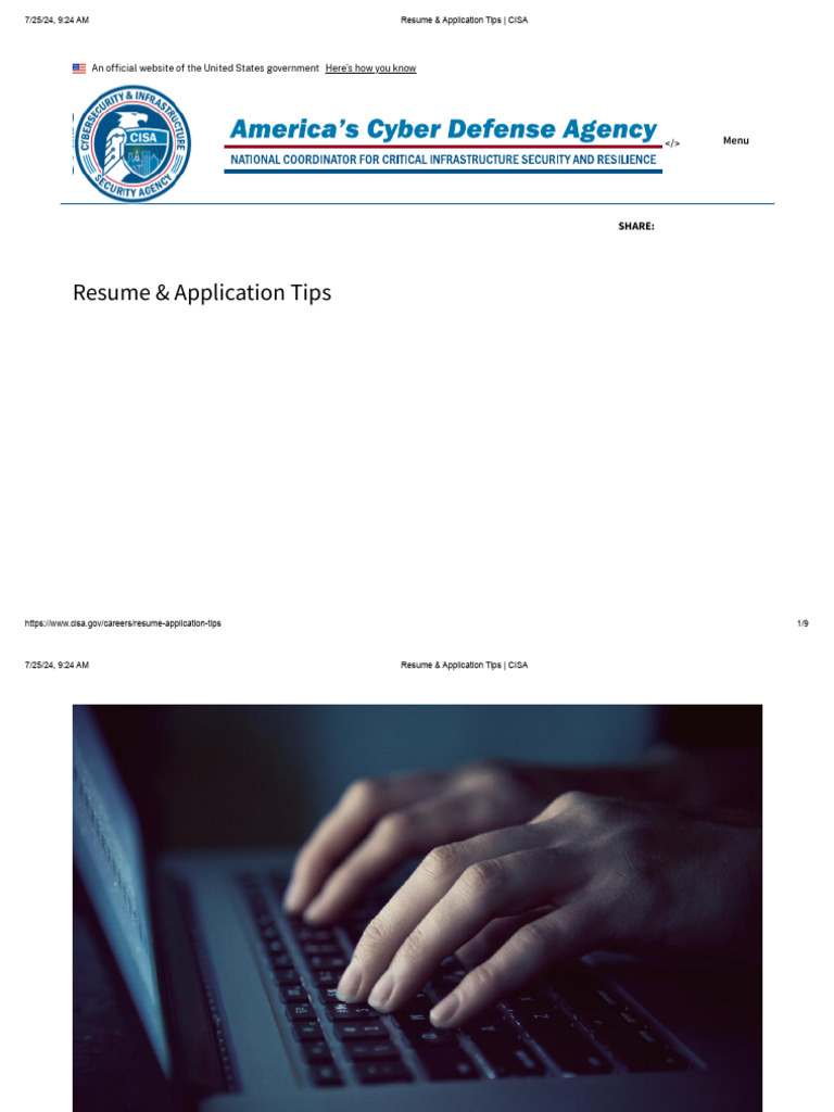 Resume & Application Tips _ CISA | PDF