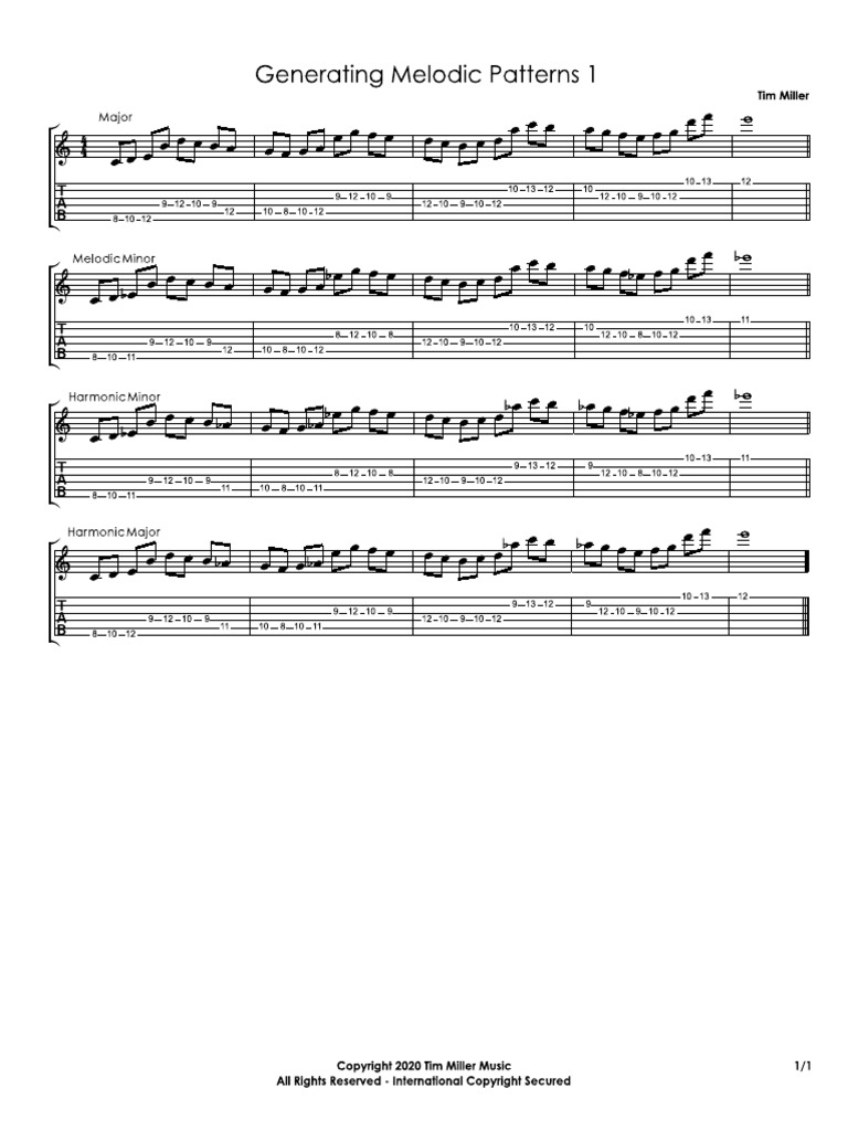 1 Generating Melodic Patterns 1 Chart | PDF