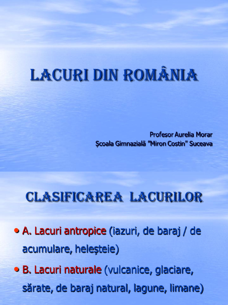 Apele Statatoare Din Romania | PDF