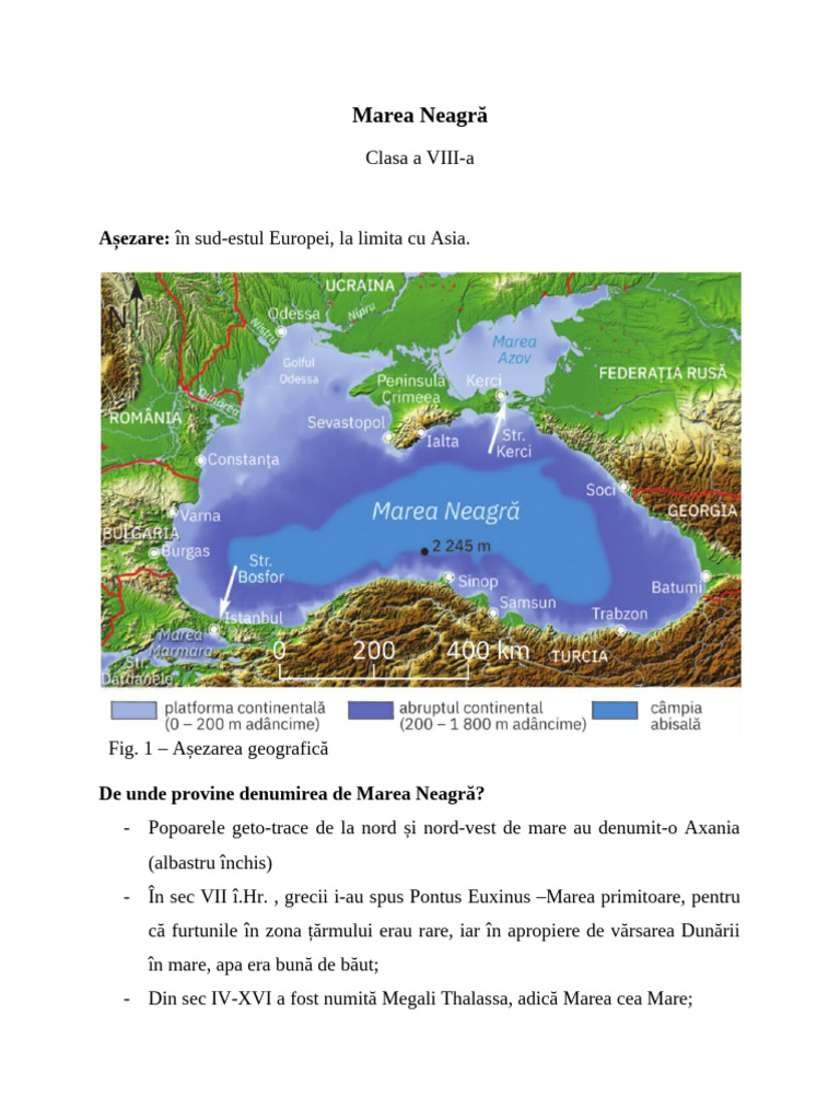 Marea Neagra Cls 8 | PDF