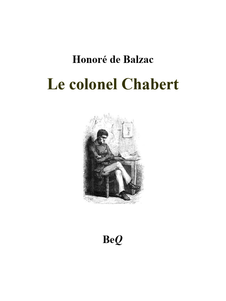 Balzac 40 Le Colonel Chabert | PDF