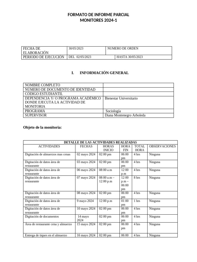 Formato Informe | PDF