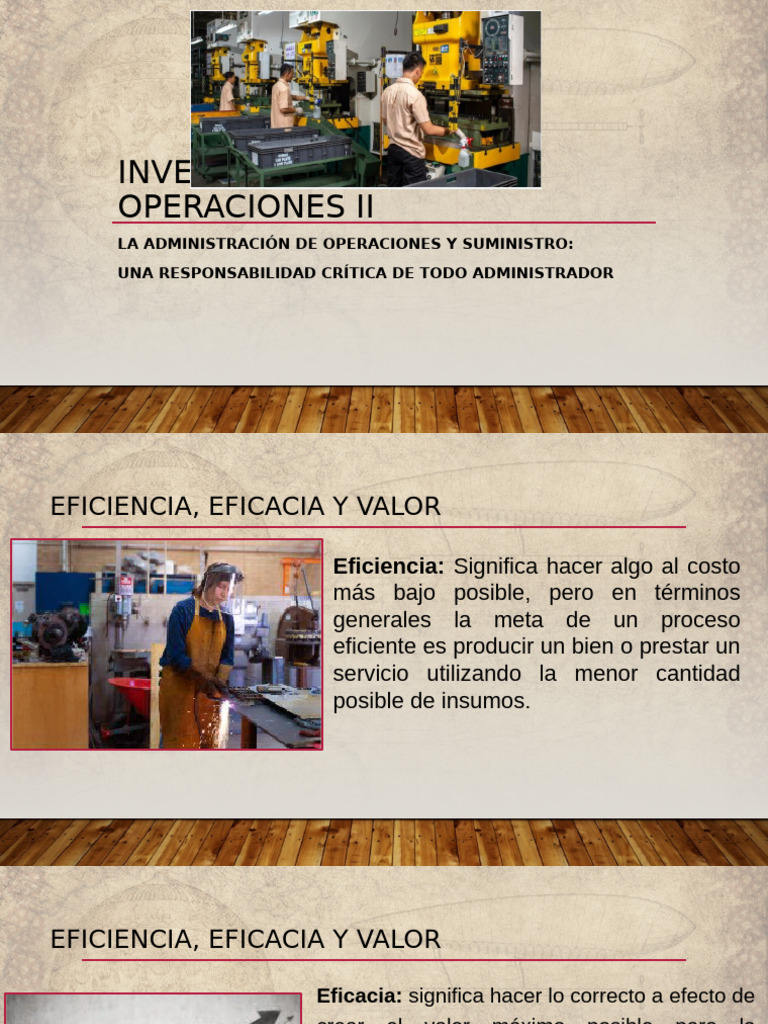 La Administración de Operaciones y Suministro C13P | PDF