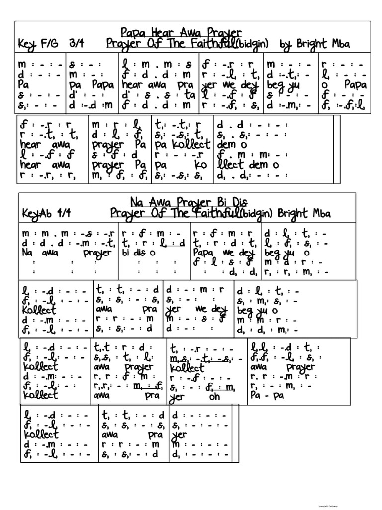 Prayer Of The Faithful In Pidgin~ By Bright Mba | PDF