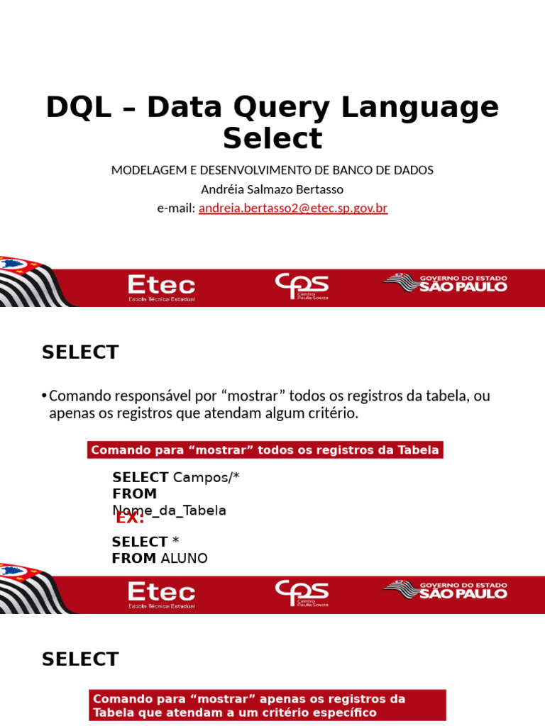 Aula 08 - SQL - Select | PDF