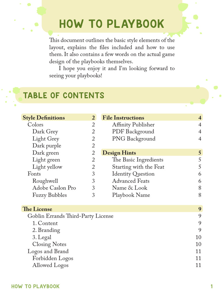 GoblinExtras Playbook-Instructions | PDF