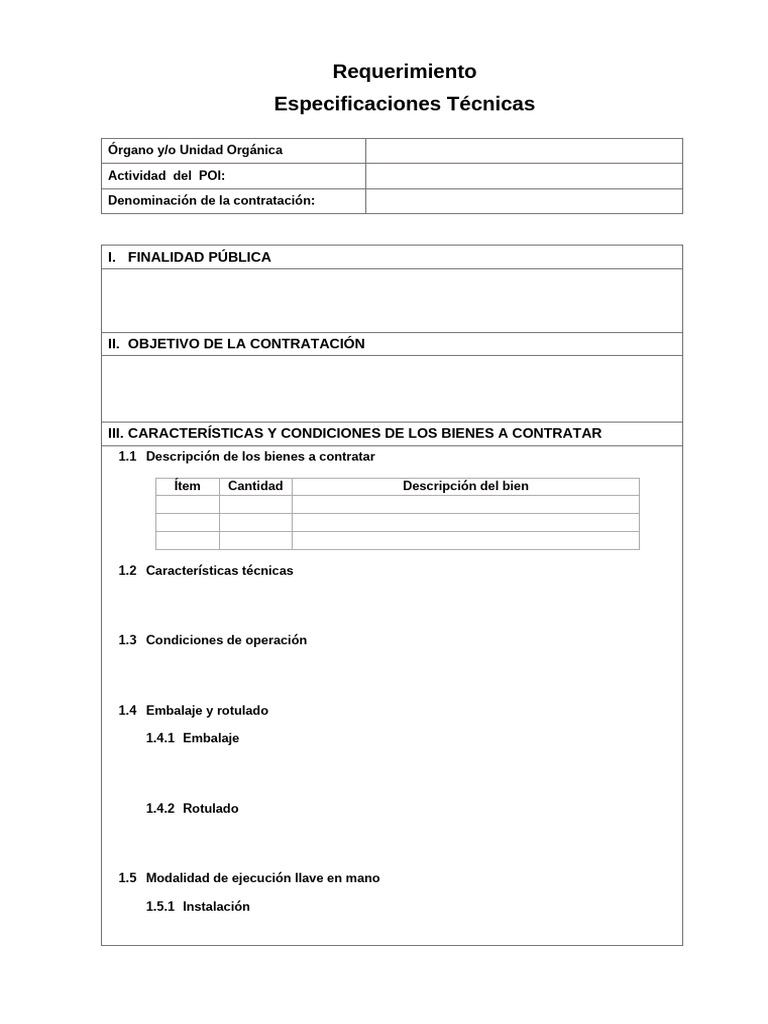 Plantilla Requerimiento_EETT | PDF