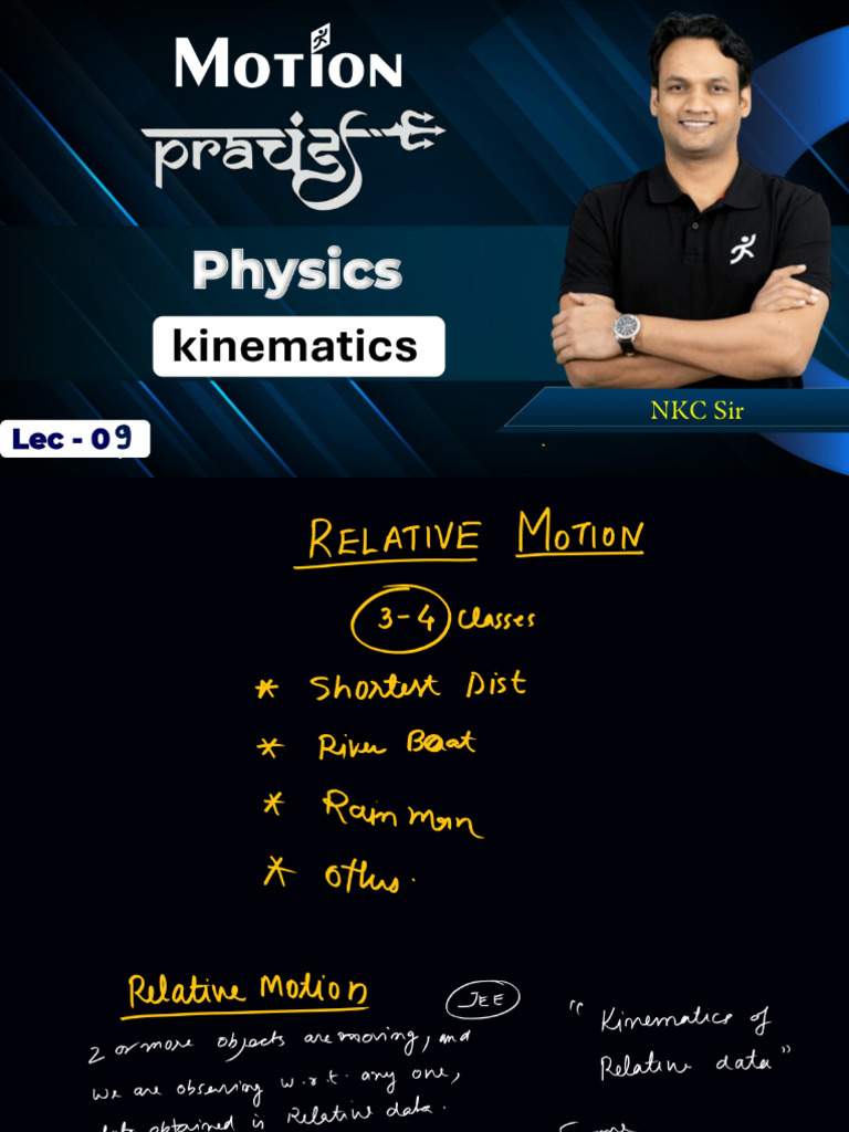 Kinematics Notes HCV | PDF