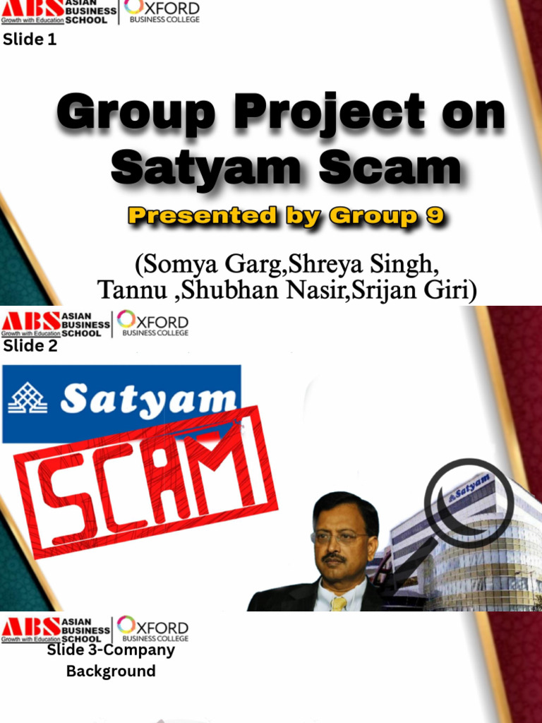 Satyam Scam | PDF