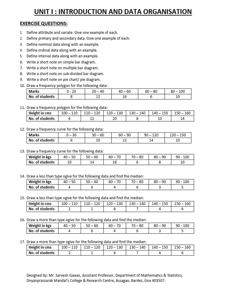 Unit 1 Introduction & Data Organisation | PDF Unit 1 Introduction & Data Organisation | PDF