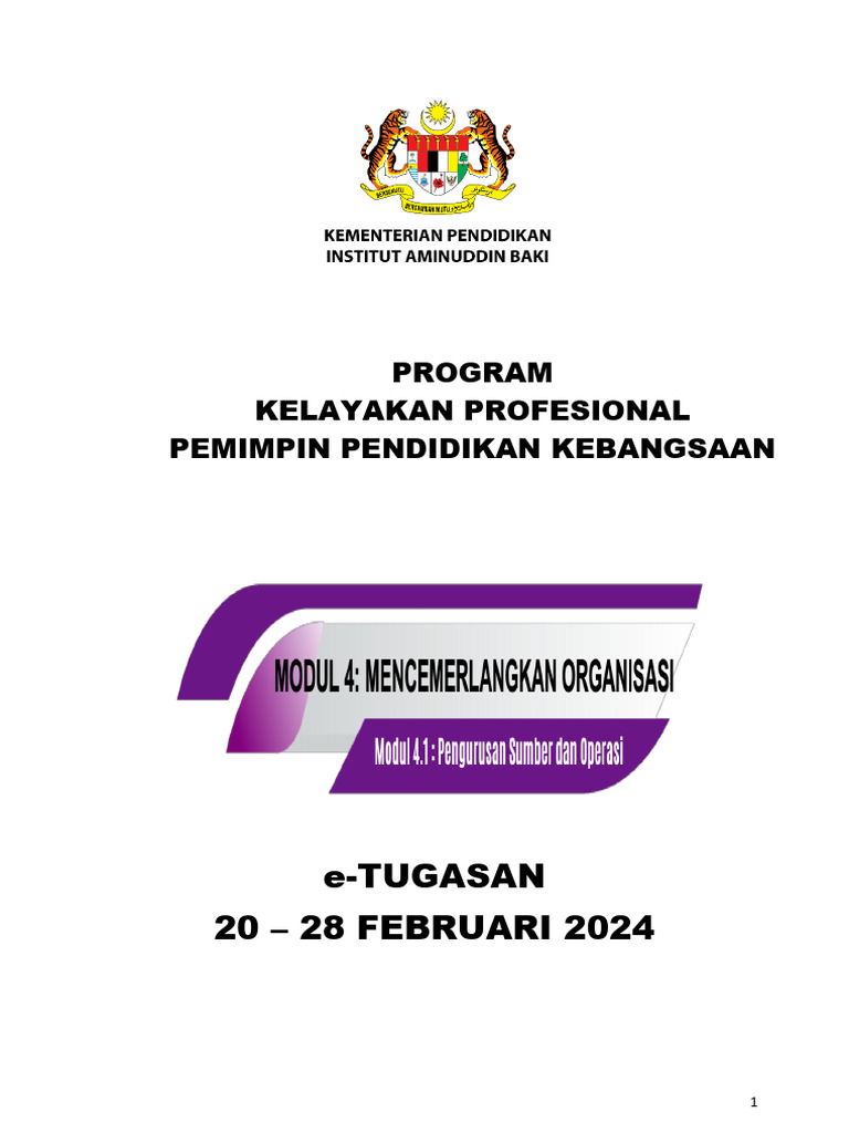 2024 A1 - J Arahan PSO e-TUGASAN - E-Tutorial | PDF