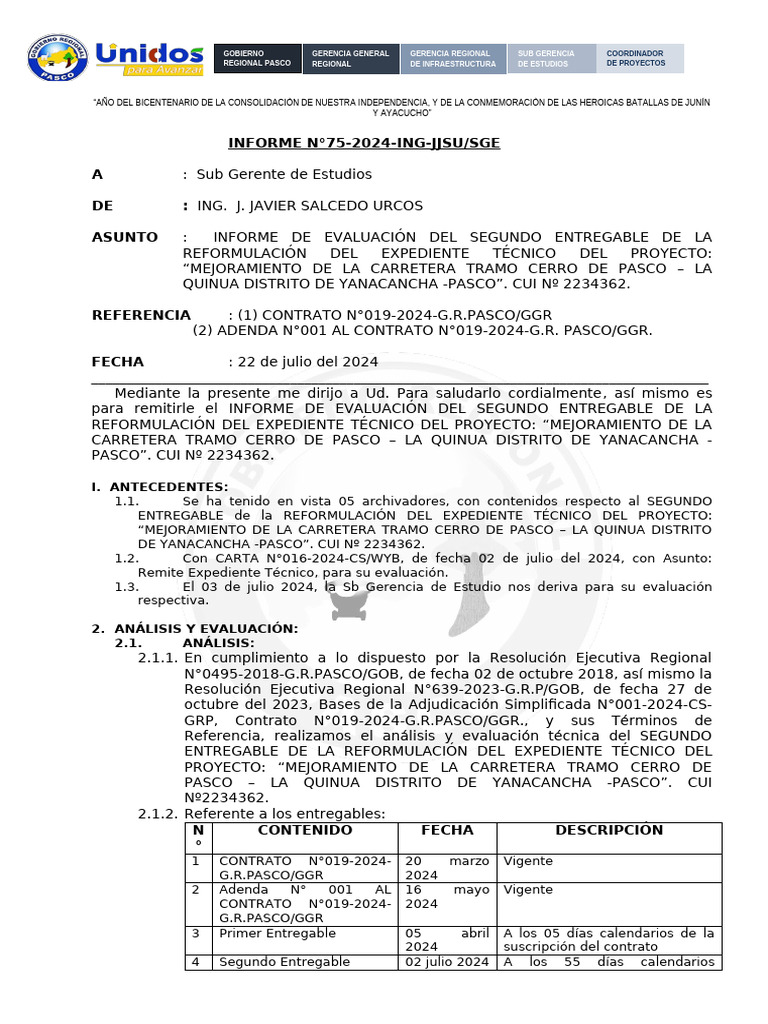 Informe Eval Exp Quinua | PDF