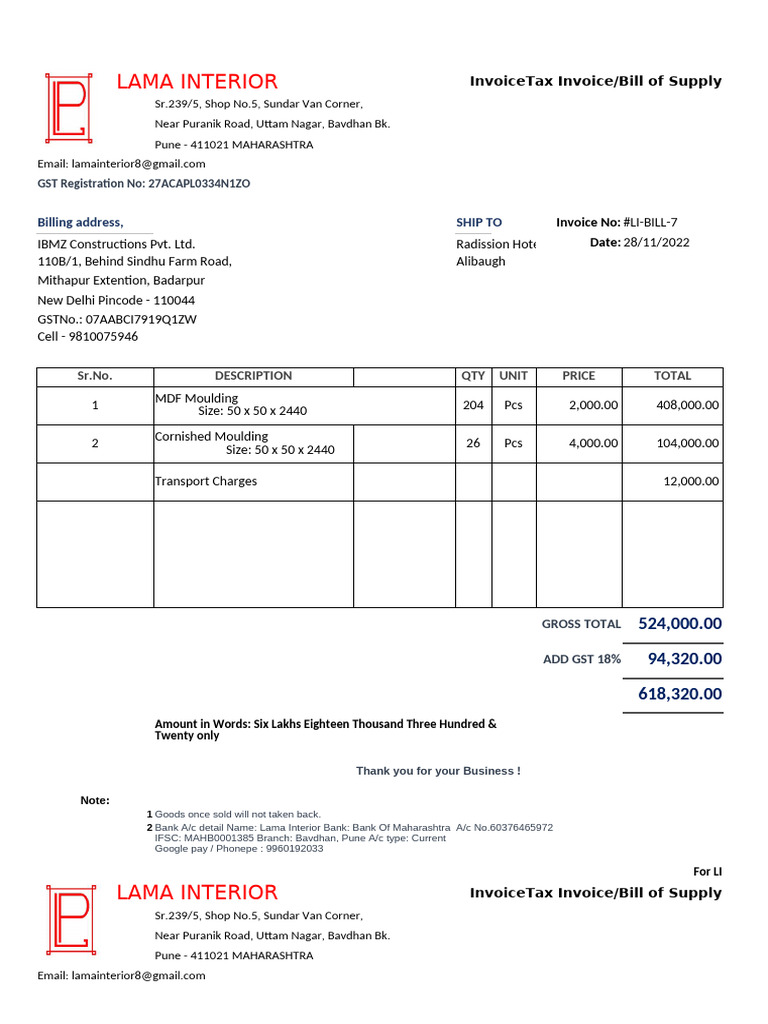 Invoice Formate | PDF