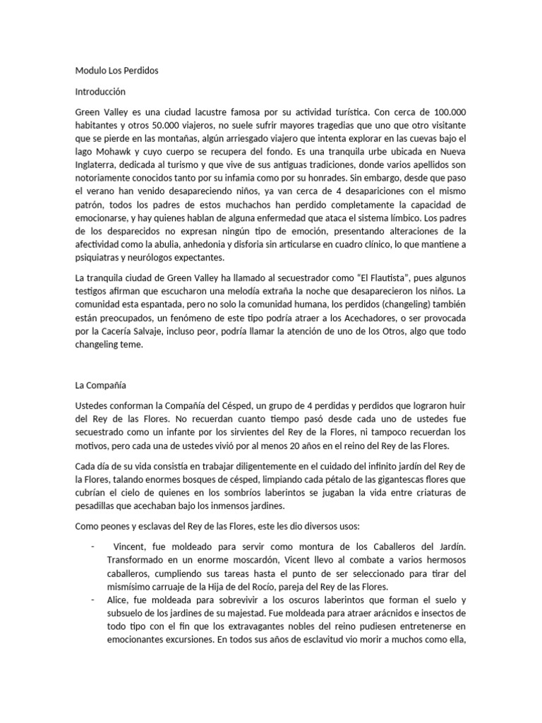 Modulo Los Perdidos | PDF