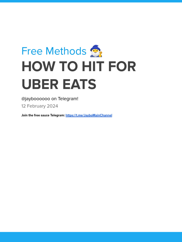 Uber Eats Method | PDF