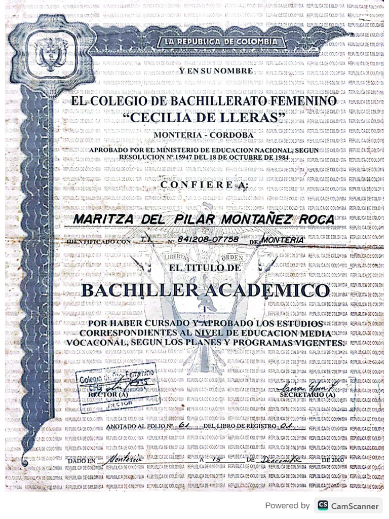 Diploma Bachiller | PDF