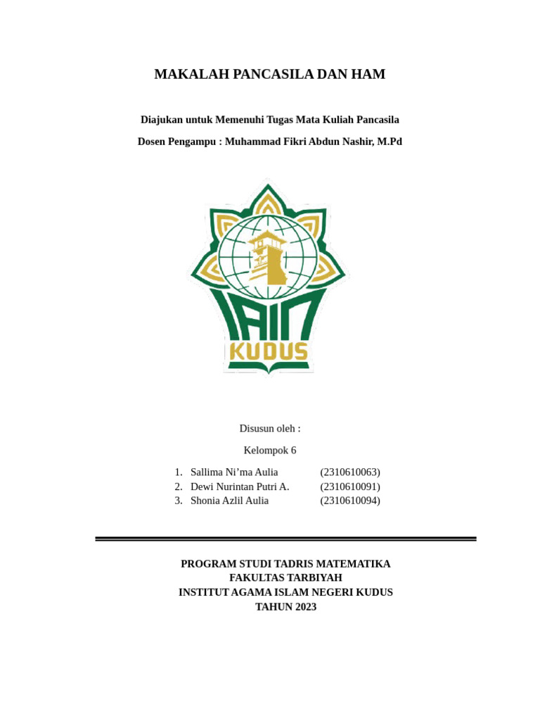 Contoh Pancasila Ham | PDF