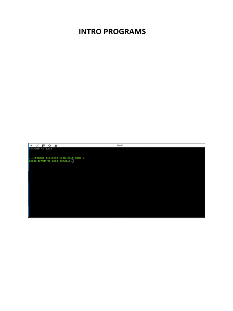 Intro Programs | PDF