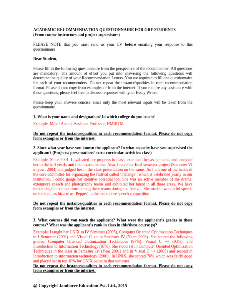 Academic Recommendation | PDF