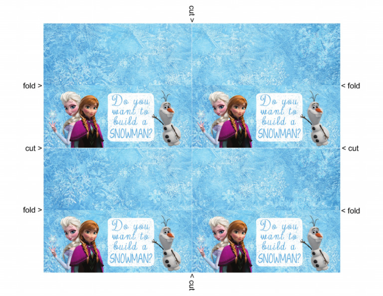 Frozen Build A Snowman Labels | PDF