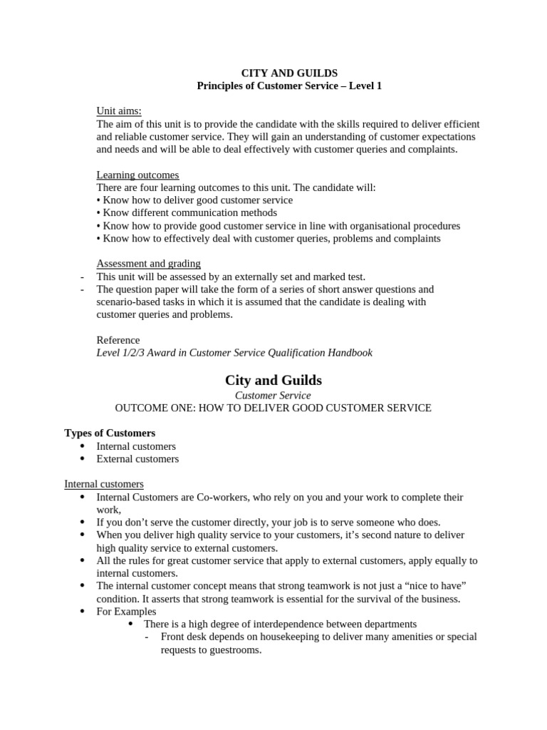 City and Guilds Notes | PDF