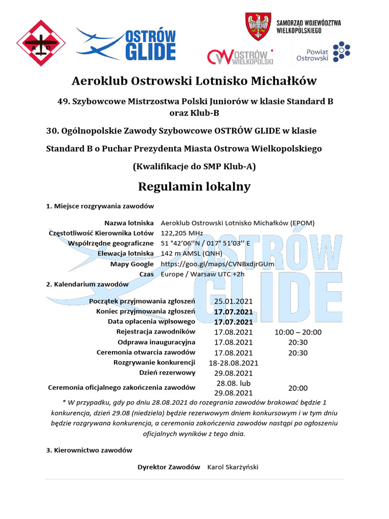 Regulamin Lokalny SMPJ OG Sierpien 2021 v1.0 | PDF