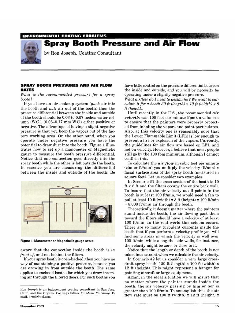 Presure & Air Flow Painting Booth | PDF