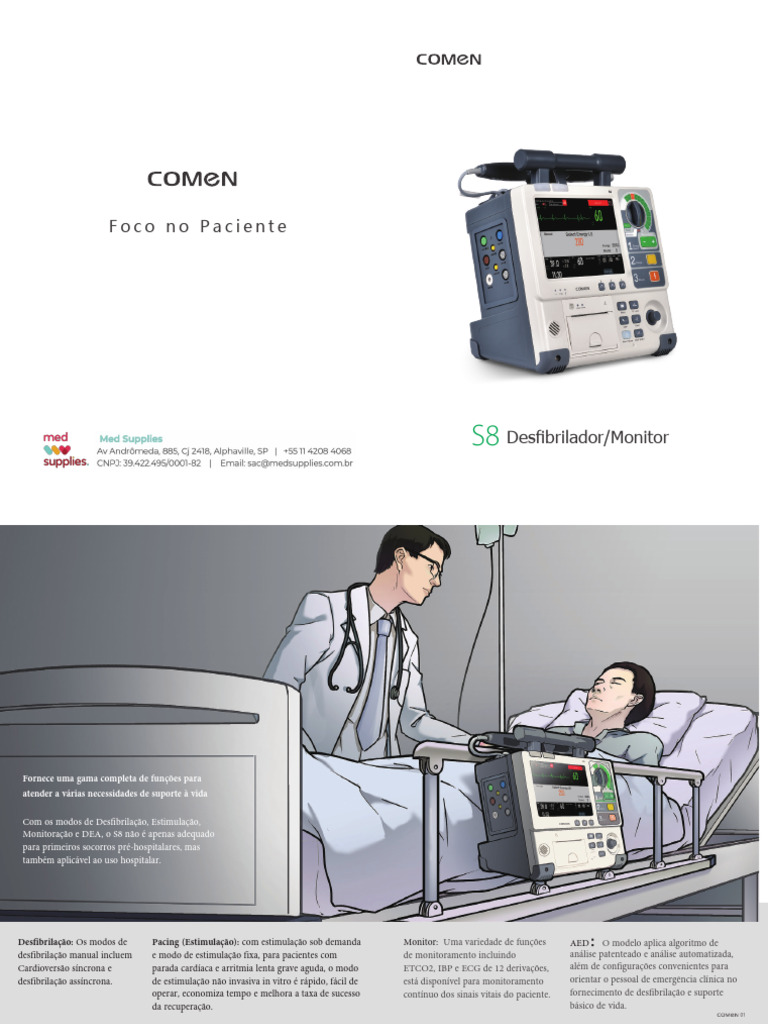 Desfibrilador Monitor Comen s8 | PDF