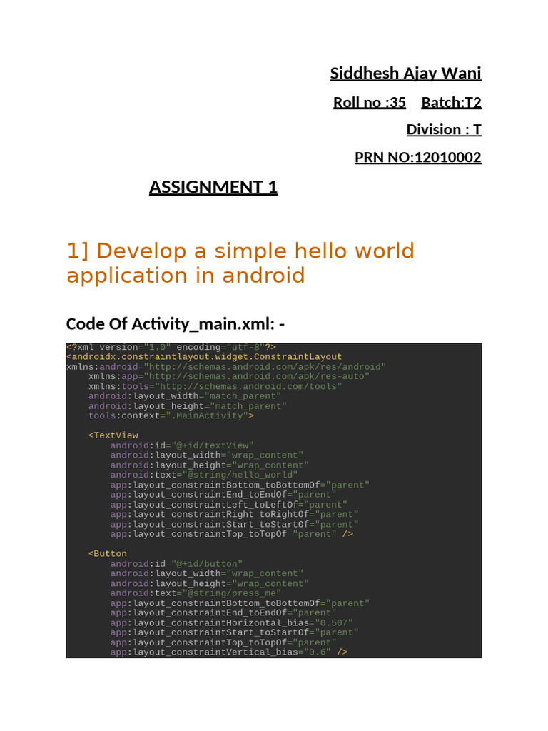 35 SIDDHESHWANI Helloworld | PDF