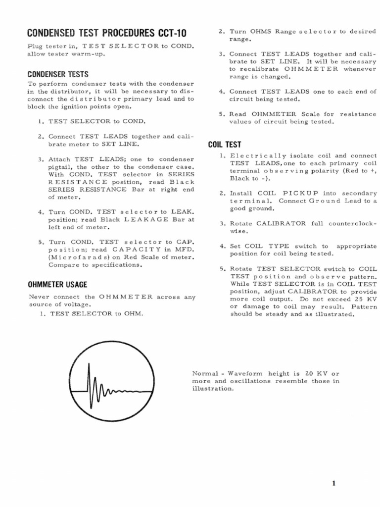 CCT-10 Instructions Condenced | PDF