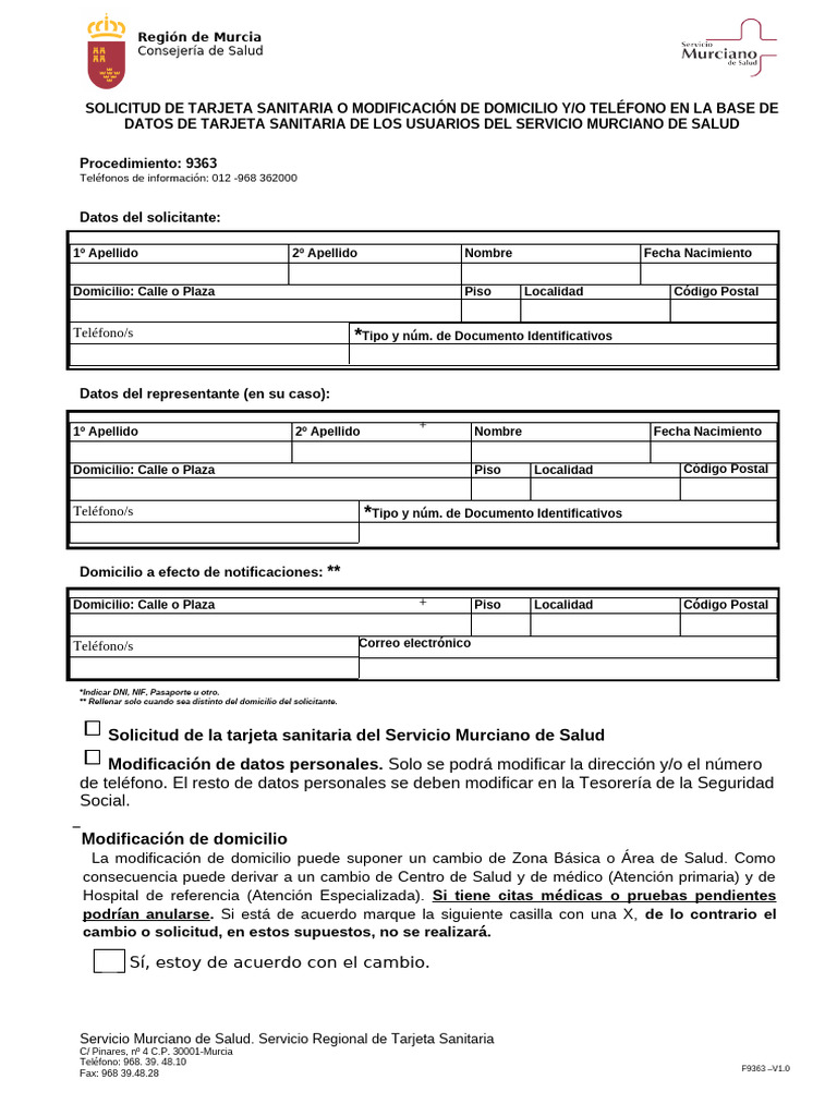 9363 - Solicitud Tarjeta-Alta-Modificacion | PDF