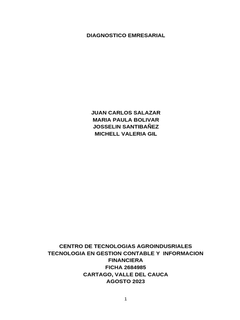 Diagnostico Empresarial Pdf