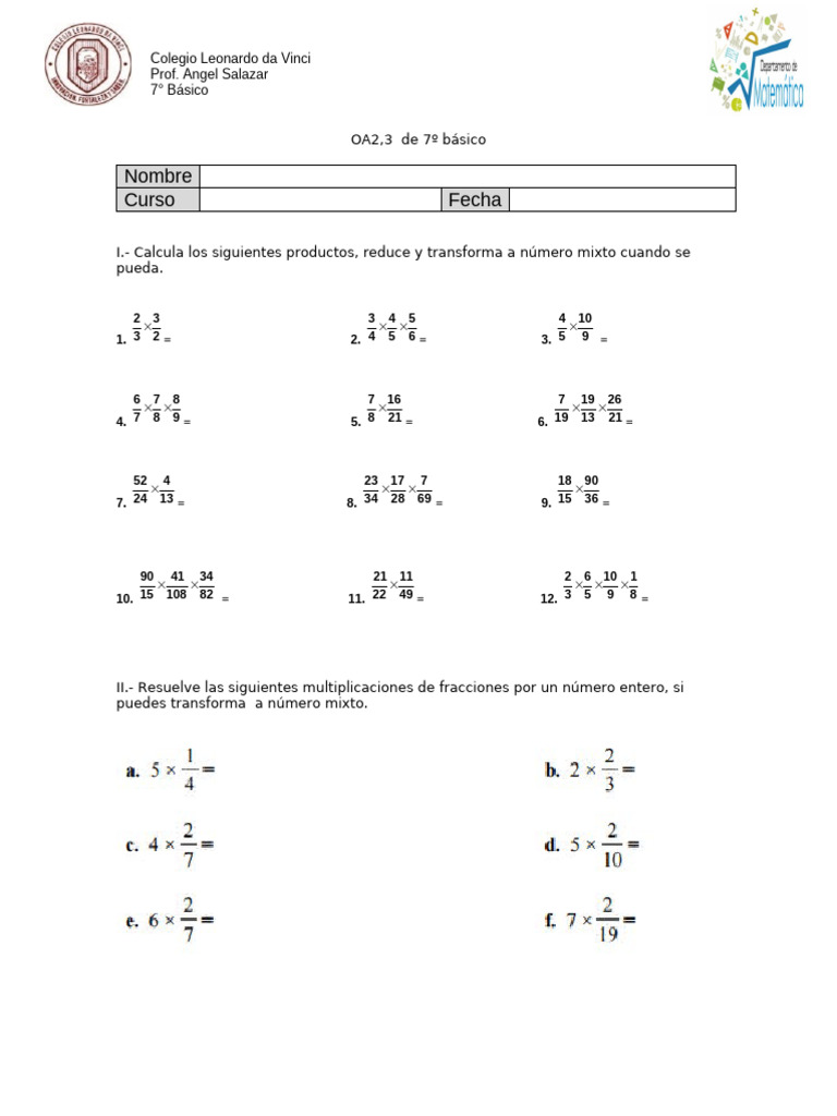 OA 2,3 7 Bàsico Guia de Ejercicios | PDF