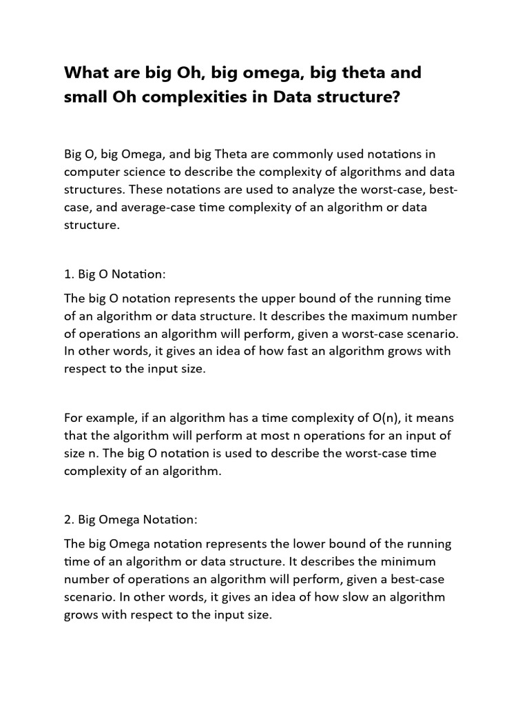 Complexities in Data Structure | PDF