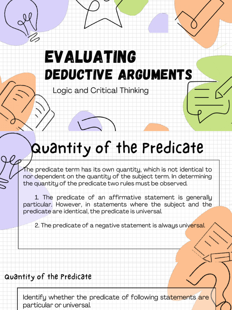 Week 13 Evaluating Deductive Arguments Part 2 1 | PDF
