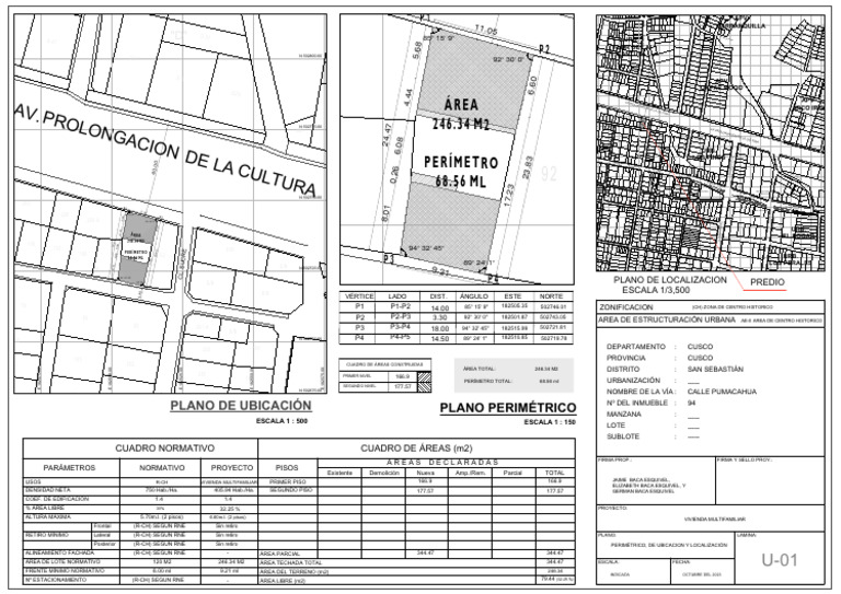 Plano de Ubicacion Localizacion y Perimetrico | PDF