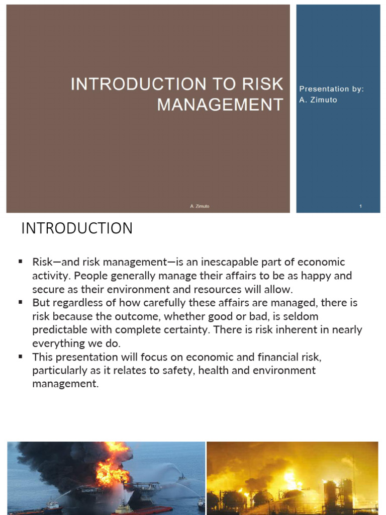 Risk Management Part One | PDF