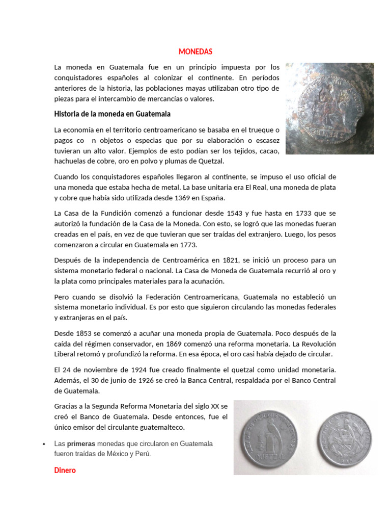 MONEDAS | PDF