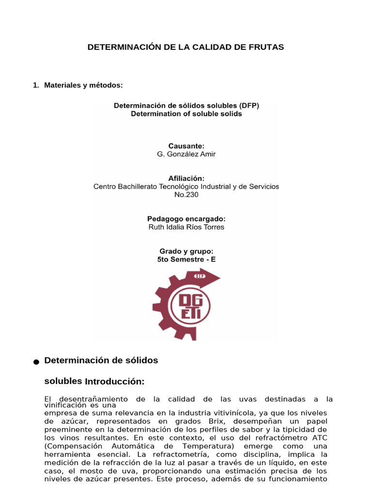 Práctica Determinación de Sólidos Totales 2 | PDF