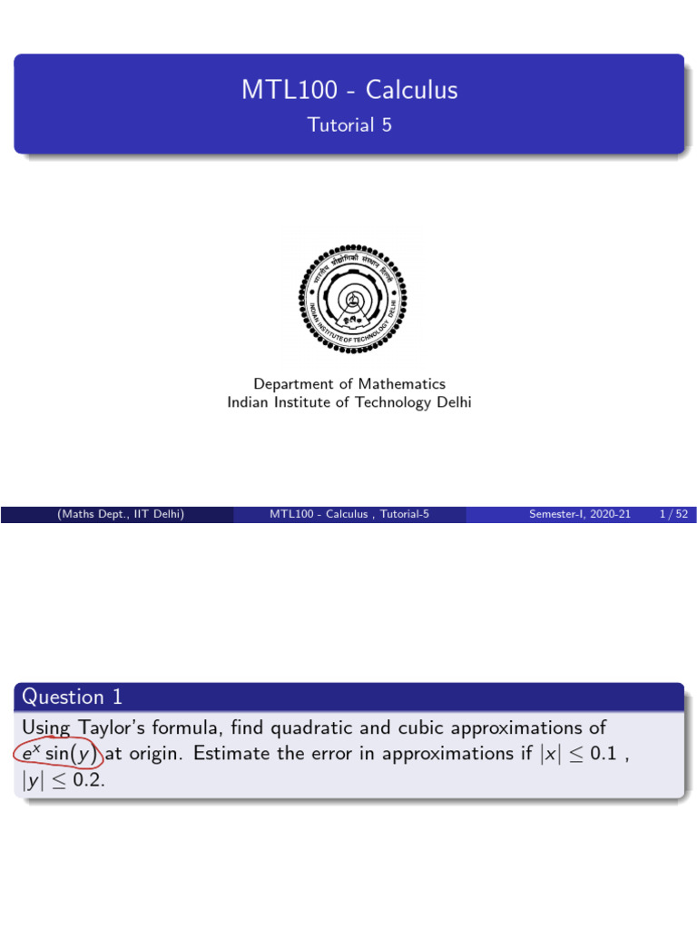 Tutorial 5 Solution | PDF