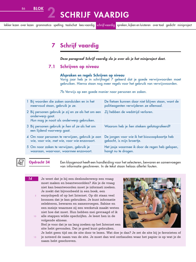 Bijlage Op Niveau HV 2 Schrijfvaardig | PDF