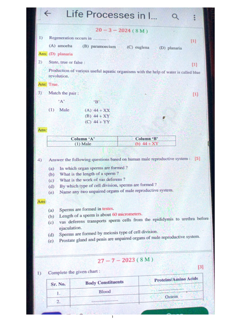 Science 2 Chp 3 PYQ's | PDF