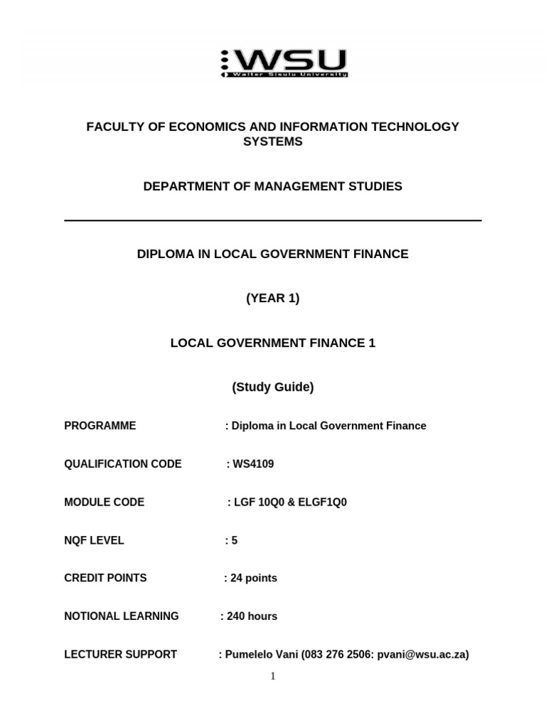 WSU Multi-Disciplinary Main and Extended LGF Handbook by P.E.vani | PDF