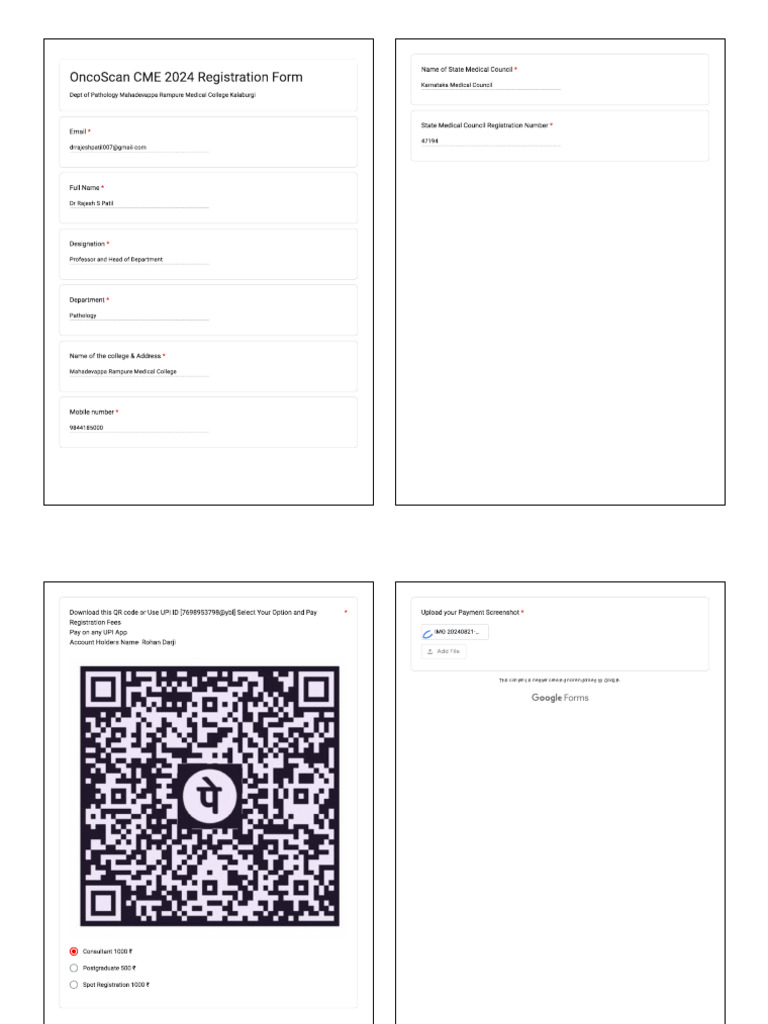 OncoScan CME 2024 Registration Form | PDF