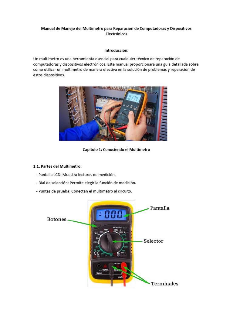 Manual para Usar Un Multímetro | PDF